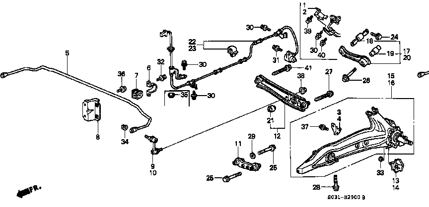 Honda Civic EK9 ARM COMP., REAR COMPENSATOR (52341-S03-Z01) - Injection ...