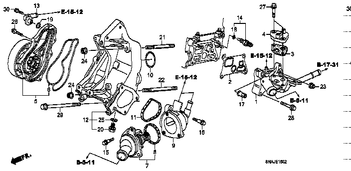 Honda Civic FD2 THERMOSTAT ASSY. (FUJI SEIKO) (19301-RAF-003 ...
