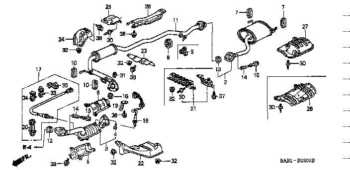 Honda Fit GD3 PIPE B, EXHAUST (18220-SAA-921) - Injection Imports