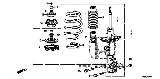 Honda Fit GE8 BEARING, DAMPER MOUNTING (51726-SFA-005) - Injection Imports