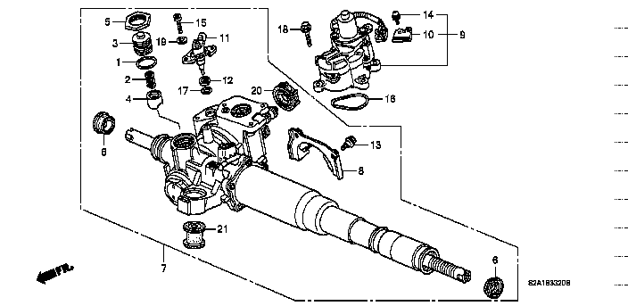 Honda S2000 AP1 GUIDE COMP., STEERING RACK (53416-S2A-J01) - Injection ...
