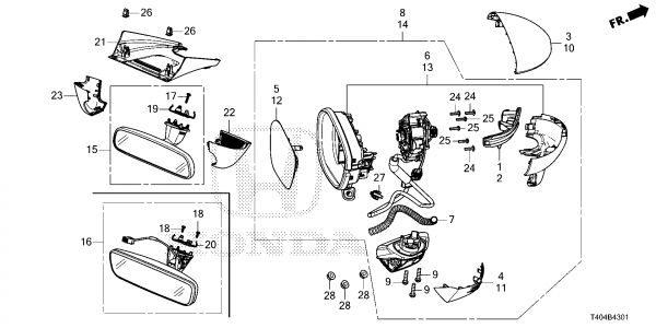 Honda Civic FL5 CAP, R (76201-T20-A31ZM) - Injection Imports