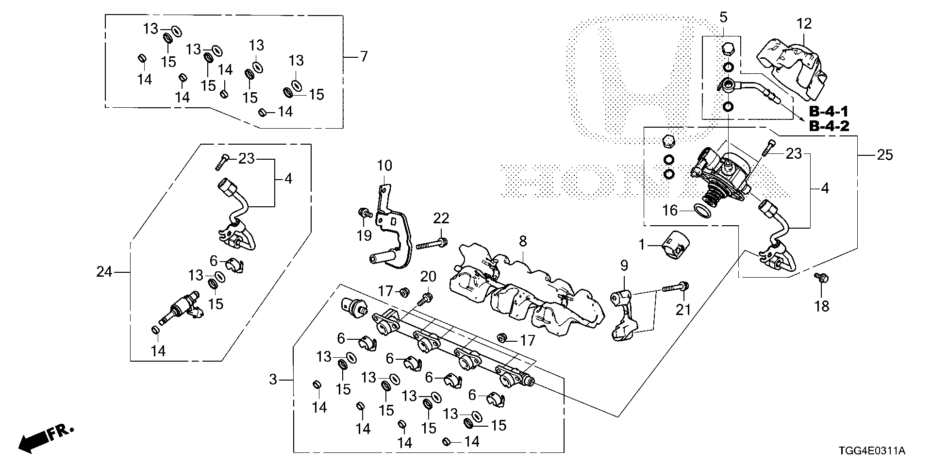 Honda Civic FK8 BRACKET, PRESSURE FUEL SENSOR (16629-RPY-G00 ...