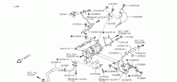 Nissan GTR R35 TURBO CHARGER OIL HOSE (15198-JF00B) - Injection Imports