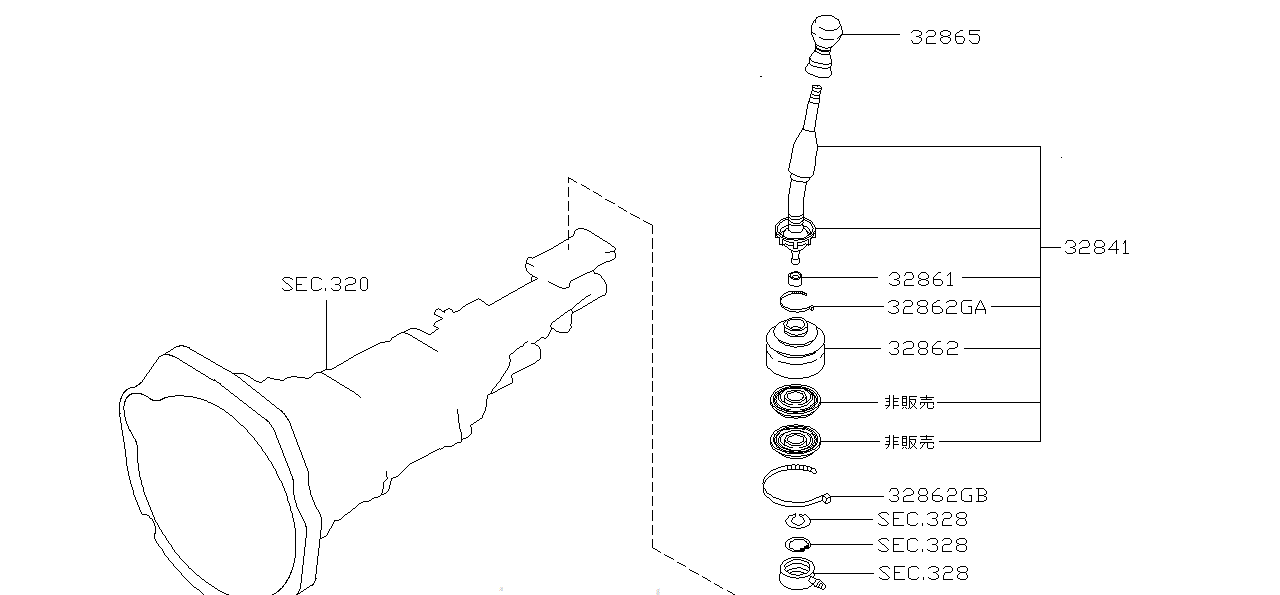 Nissan SILVIA S15 LEVER ASSEMBLY,CONTROL (32839-89F00) - Injection Imports