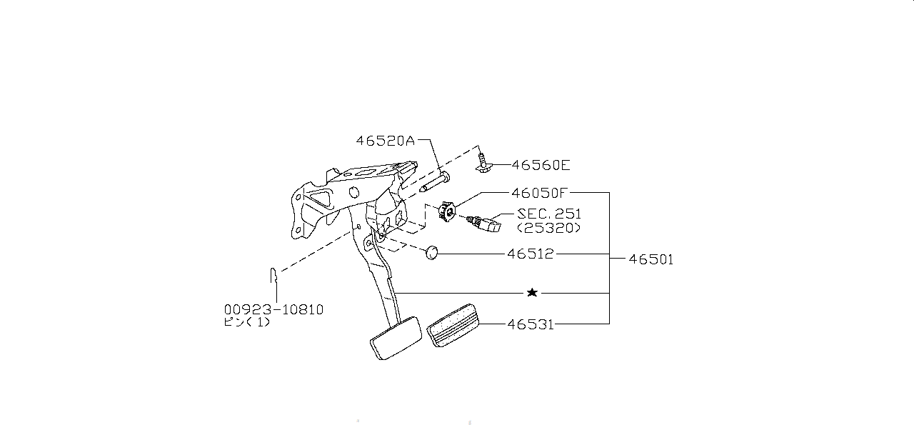 Nissan SILVIA S15 PAD,PEDAL (46531-89916) - Injection Imports