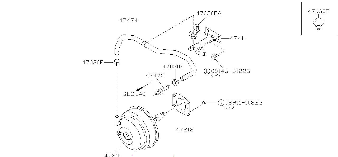 Nissan SILVIA S15 PACKING,BRAKE BOOSTER (47212-50Y00) - Injection Imports