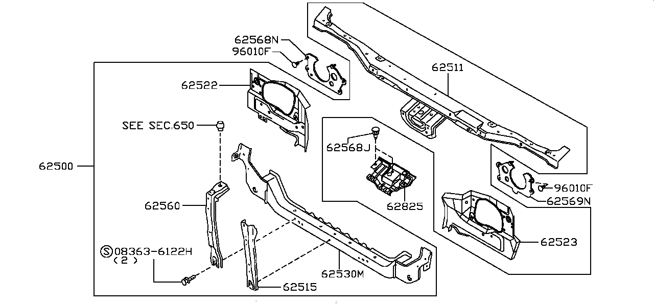 Nissan SILVIA S15 SUPPORT,RADIATOR CORE SIDE RH (62520-85F00 ...