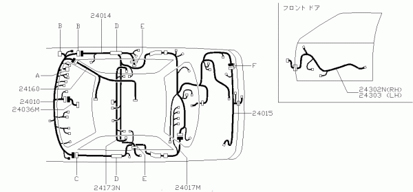 Nissan SKYLINE R34 HARNESS,AUDIO (24036-AA300) - Injection Imports