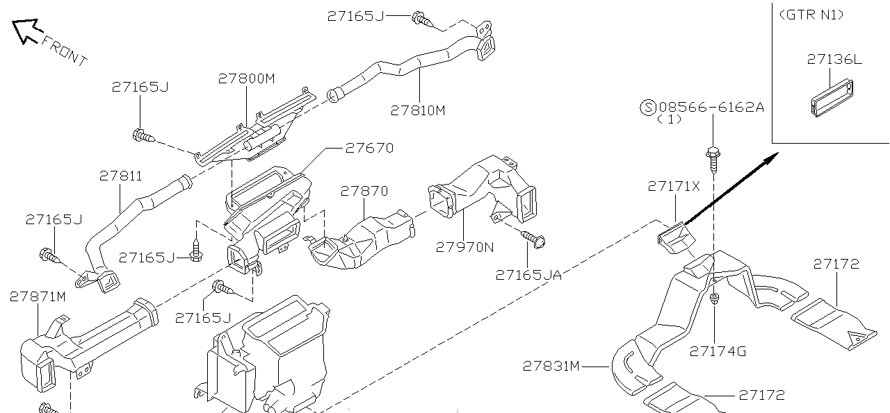 Nissan SKYLINE R34 GROMMET,SCREW (01281-00601) - Injection Imports