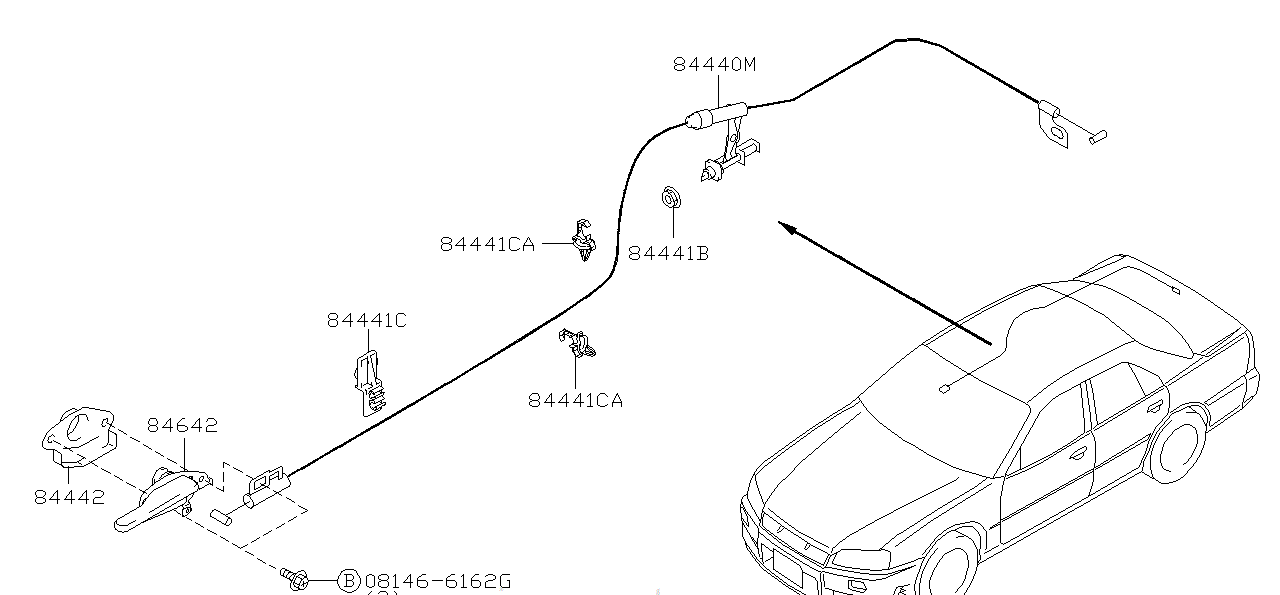 Nissan SKYLINE R34 NUT (84656-AA000) - Injection Imports